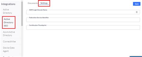 adfs sso setup