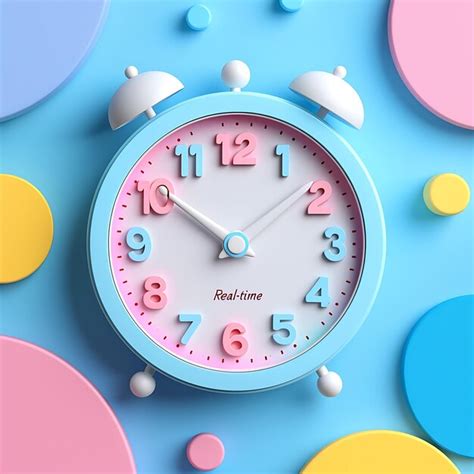 Premium Photo Photo Of Real Time Text With Clock Effect Clean And