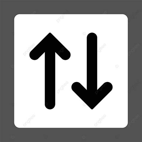 Rounded Button In Black And White Colors Flipped Vertically Vector Sync Interact Black And