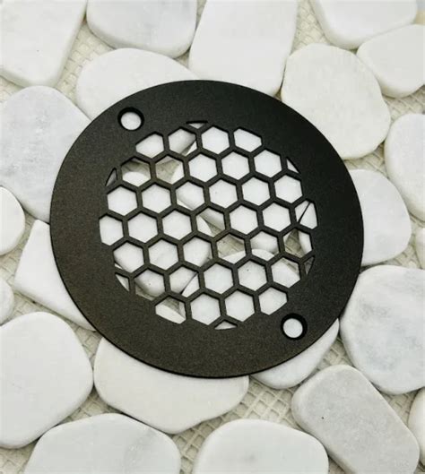 4 Inch Round Shower Drain Cover Honeycomb Hexagon