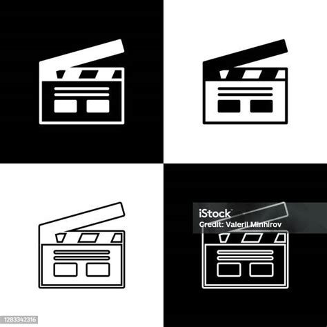 흑백 배경에 고립 된 볼리우드 인디언 시네마 아이콘을 설정합니다 영화 클래퍼 영화 클래퍼 보드 영화 제작 또는 미디어 산업 벡터 발리우드에 대한 스톡 벡터 아트 및 기타