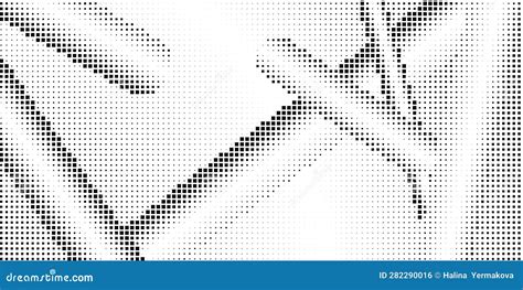 Halftone Monochrome Pattern With Squares Shades Of Grey Minimalism Vector Black And Grey