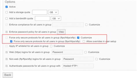 Force FTPS SFTP On Restricted Folders Hosted FTP Help