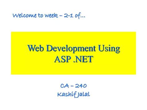 PPT Web Development Using ASP NET PowerPoint Presentation Free Download ID