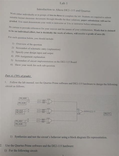 Lab 1 Introduction To Altera De2 115 And Quartus Work