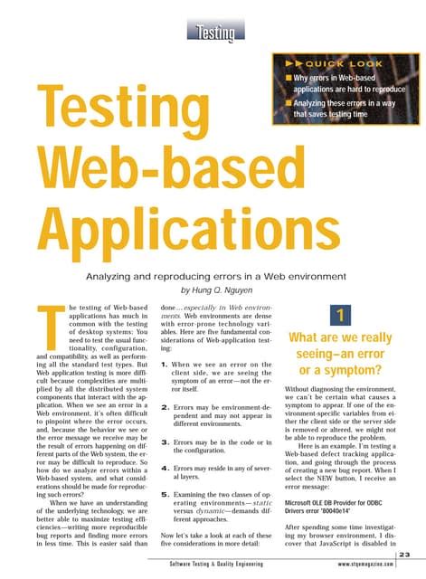 Testing Web Applications Pdf
