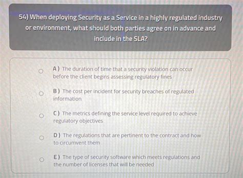 solved 54 when deploying security as a service in a highly