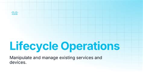 Lifecycle Operations Cisco Crosswork Nso Documentation