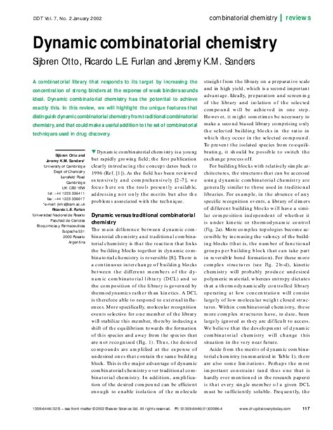 pdf dynamic combinatorial chemistry