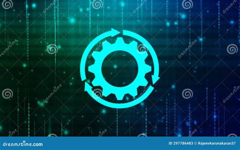 Update Icon With Binary Codes On Technology Abstract Background Stock