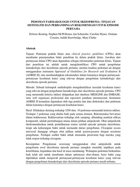 Pedoman Tatalaksana Skizofrenia Pdf