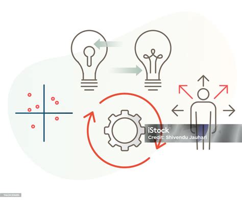 Ai 및 기계 학습 모델을 사용하여 창의적 잠재력 발휘 스톡 일러스트레이션 노드 데이터에 대한 스톡 벡터 아트 및 기타 이미지