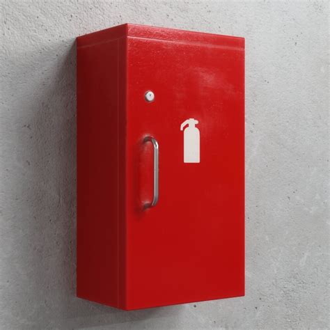 Red Fire Extinguisher Box 3d Model Download Tools On