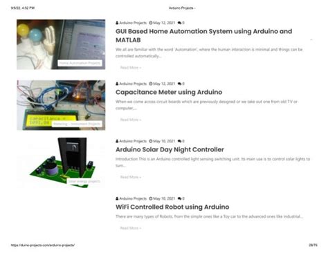 Latest Arduino Projects PDF List Downloadable Free Pdf