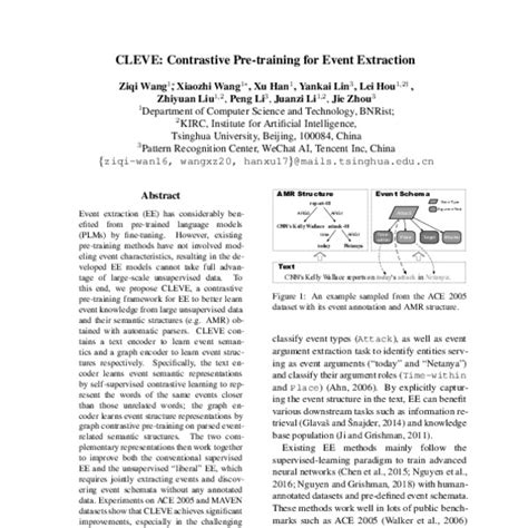 Cleve Contrastive Pre Training For Event Extraction Acl Anthology