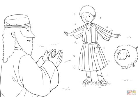 Genesis 373 Josephs Dreams Jacob Gives Joseph A Coat Of Many Colors Coloring Page Free