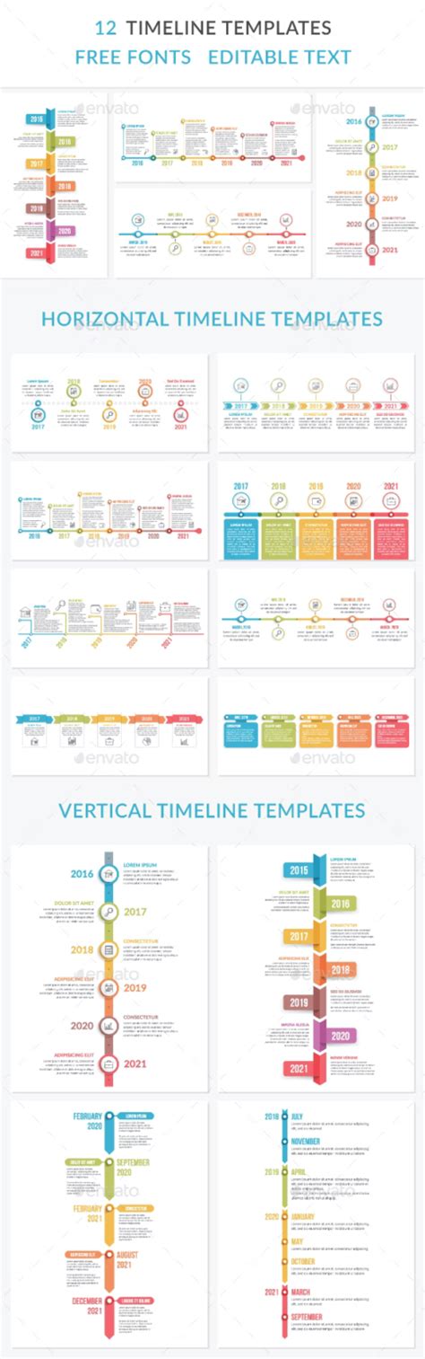 12 Timeline Templates Masterbundles