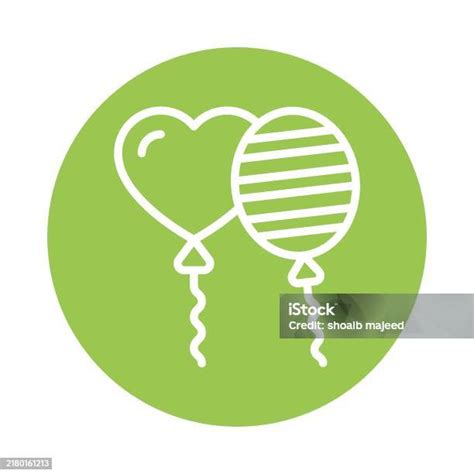 풍선 벡터 외곽선 Cricle Design 아이콘입니다 흰색 배경에 자원 봉사 기호 Eps 10 파일 3차원 형태에 대한 스톡 벡터 아트 및 기타 이미지 Istock