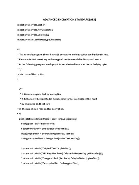 Advanced Encryption Standard Program Download Free Pdf Cryptography Secure Communication