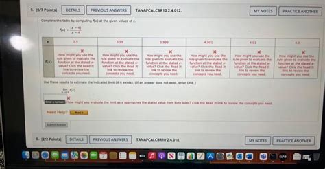 Solved Complete The Table By Comeuting F X At The Given Chegg Com