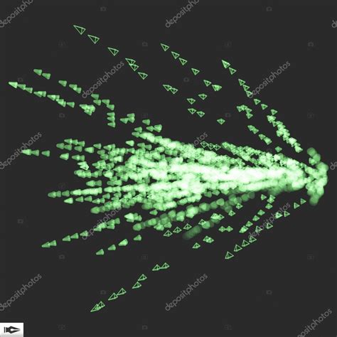 array with dynamic emitted particles abstract dynamic background