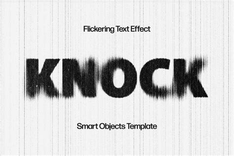 Free Flickering Blurred Line Text Effect Psd Mockup Psfiles