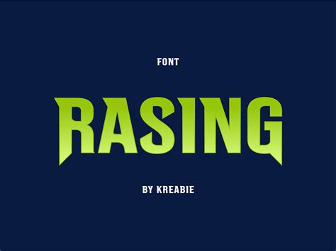 Rasing Font By Kreabie On Dribbble