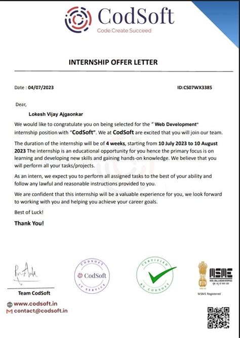 Lokesh Ajgaonkar On Linkedin Codsoft Internship2023