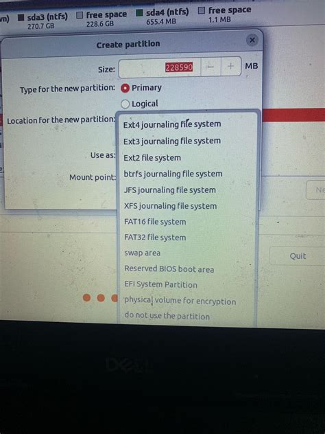 Ubuntu Installation Use As Mount Point And Device For Boot Loader Installation Selections