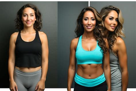 Premium Photo Woman With Excess Fat And Toned Slim Body Before And