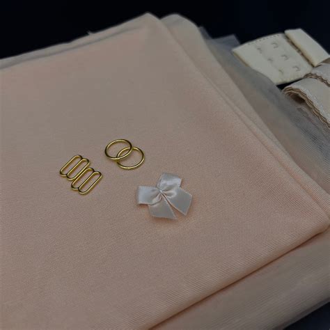 Bra Making Kit Stretch Lace Bra Kit Bra Sewing Kit Beige Bra Kit