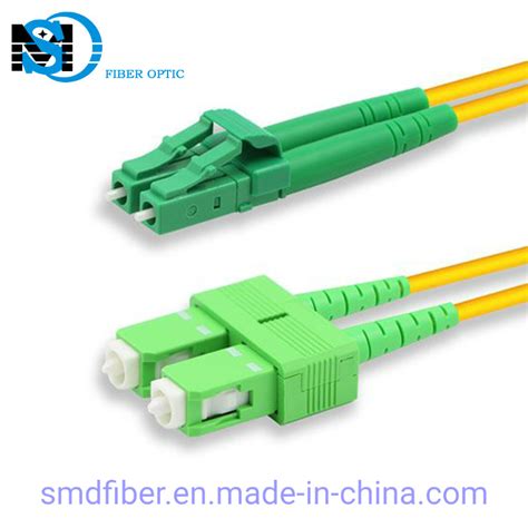 LC APC To Sc APC Fiber Optic Patch Cord Sm Duplex PVC Cable Fiber Optic Cable And Fiber Optic