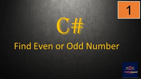C Program To Check Whether The Entered Number Is Even Or Odd YouTube
