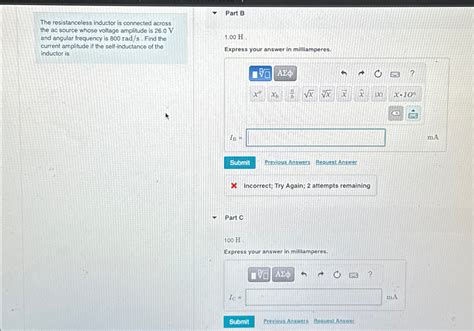 Solved The Resistanceless Inductor Is Connected Across The