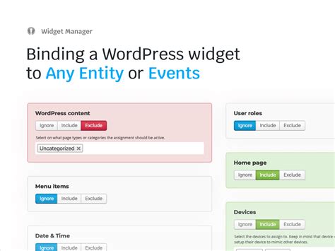 Overview Of Widget Manager Plugin For Wordpress Online Documentation