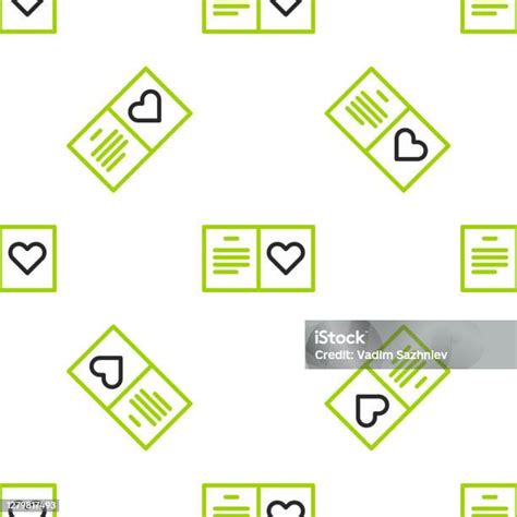 라인 발렌타인 데이 파티 전단지 아이콘 흰색 배경에 절연 원활한 패턴 초대장 또는 인사말 카드에 대한 축하 포스터 템플릿 벡터 고풍스런에 대한 스톡 벡터 아트 및 기타