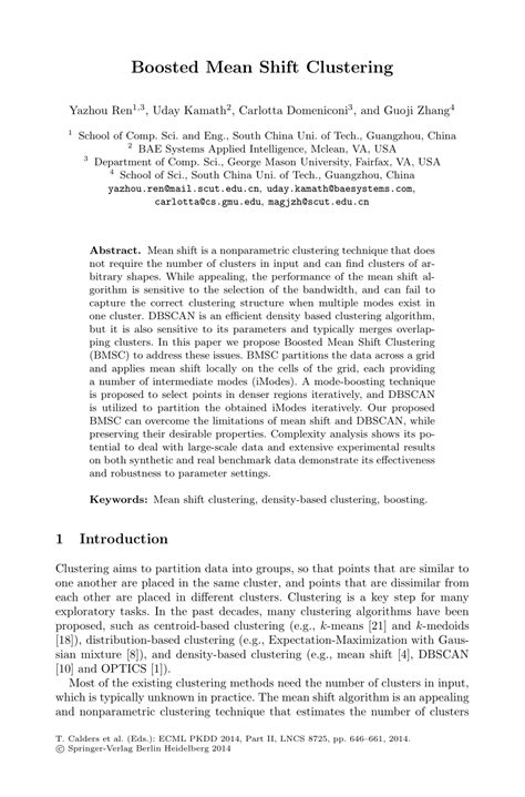 Pdf Boosted Mean Shift Clustering