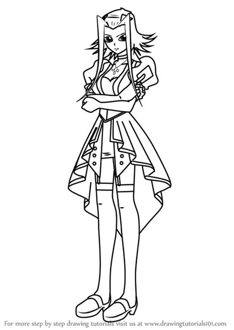 How To Draw Akiza Izinski From Yu Gi Oh 5ds Yu Gi Oh 5ds Step By Step
