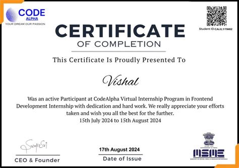 Vishal Verma On Linkedin Internship Webdevelopment