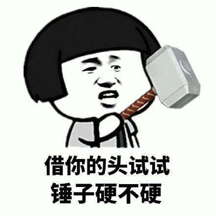 借你的头试试锤子硬不硬表情包图片gif动图 求表情网 斗图从此不求人