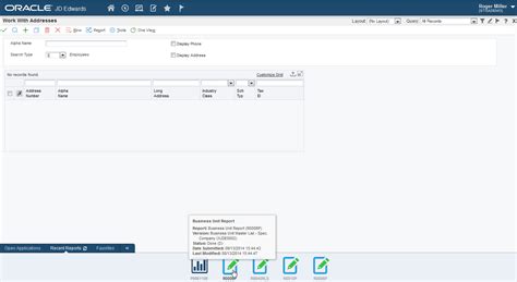 Using The Jd Edwards Enterpriseone Web Application User Interface