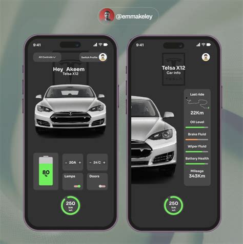Ui Design Challenge For Electric Car App Emmanuel Kelechi Ikechukwu