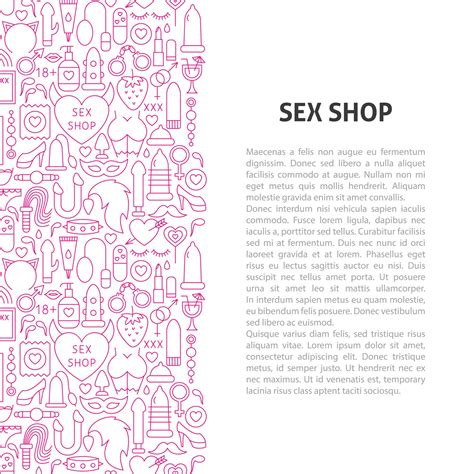 Conceito De Padrão De Linha Sex Shop Ilustração Em Vetor De Outline Design Vetor Premium