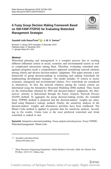 A Fuzzy Group Decision Making Framework Based On Ism Fanp Ftopsis For