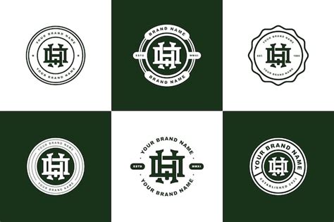 Premium Vector Monogram Collection Letter Hq Or Qh With Interlock Style Badge Design For Brand