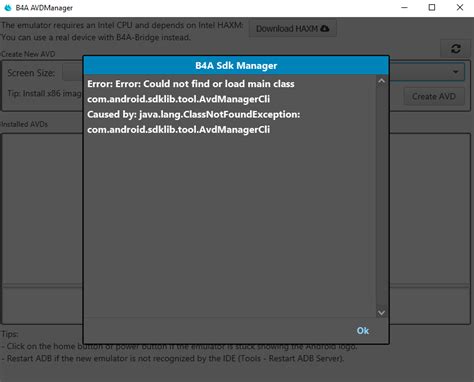 SDK Manager Class Error B4X Programming Forum