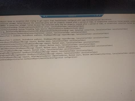 Health Check Ui Error Raspnetcore