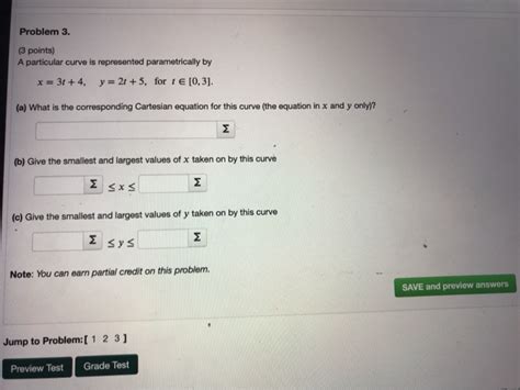 Solved Problem 3 3 Points A Particular Curve Is