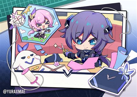 Fu Hua Elysia Elysia Jingwei And Fu Hua Honkai And More Drawn By Yurax Mae Danbooru