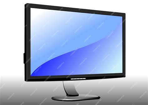 Premium Vector Flat Computer Monitor Display Vector 3d Illustration